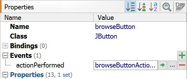 Events | JFormDesigner - Java/Swing GUI Designer